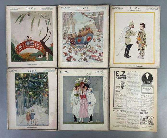 Group of (6) Early 1900s Life Magazines - Matthew Bullock Auctioneers