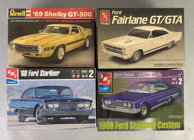 Group of 4 Ford Plastic Model Kits - Matthew Bullock Auctioneers