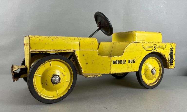 Structo Airlines Pressed Steel Traffic Control Doodle Bug Car - Matthew ...