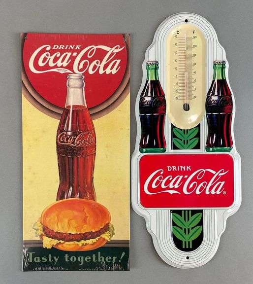 Group of 2 Reproduction Coca-Cola Advertising Signs - Matthew Bullock ...