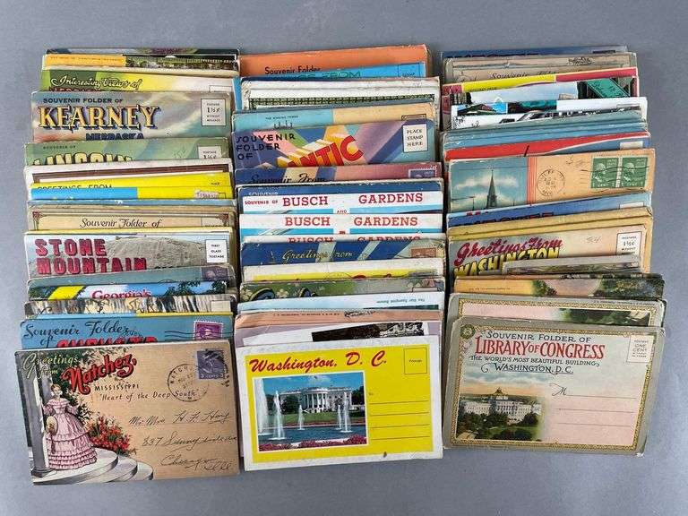Postcards - 80+ Greetings Folders - Matthew Bullock Auctioneers