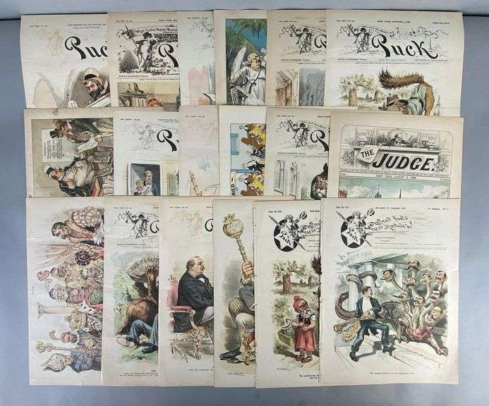 Group of Antique Political Magazine Plates and Covers - Matthew Bullock ...