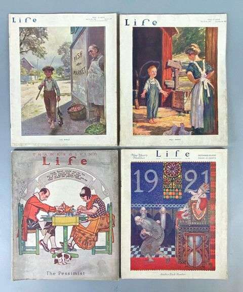 Group of (4) 1920 Life Magazines - Matthew Bullock Auctioneers