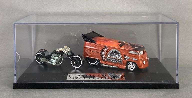 Mattel Hot Wheel Liberty Promotions Sturgis Die-Cast VW Bus and Chopper ...