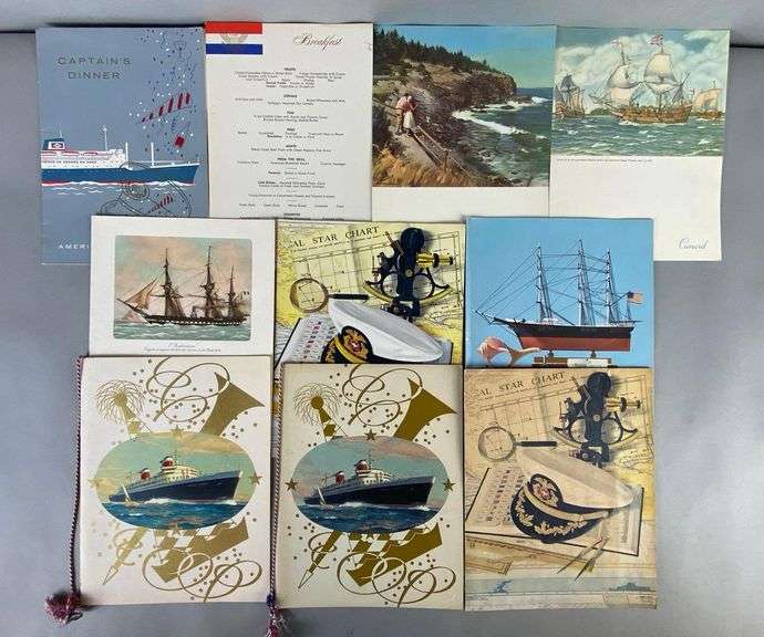 Group of 10 Ship Menus - Matthew Bullock Auctioneers