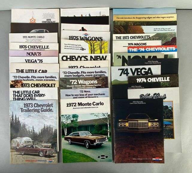 Group of 1970s Chevrolet Dealership Advertising Brochures - Matthew ...