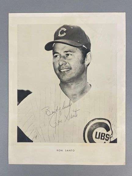 Ron Santo Signed Photo with COA - Matthew Bullock Auctioneers