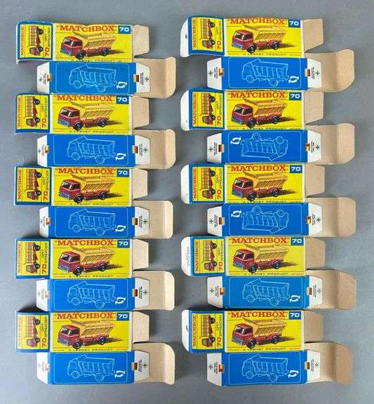 Group of 10 Matchbox F Type No. 70 Boxes - Matthew Bullock Auctioneers