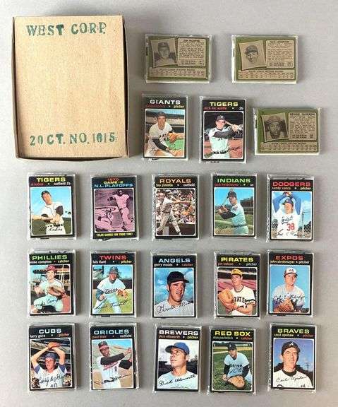 1971 Topps Baseball West Corps. Cello Fun Packs Vending Box of 20 with ...