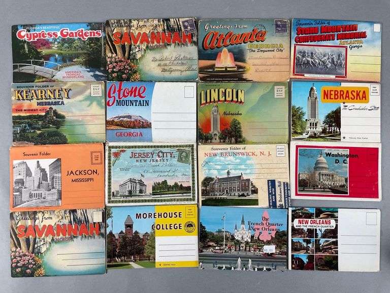 Postcards - 80+ Greetings Folders - Matthew Bullock Auctioneers