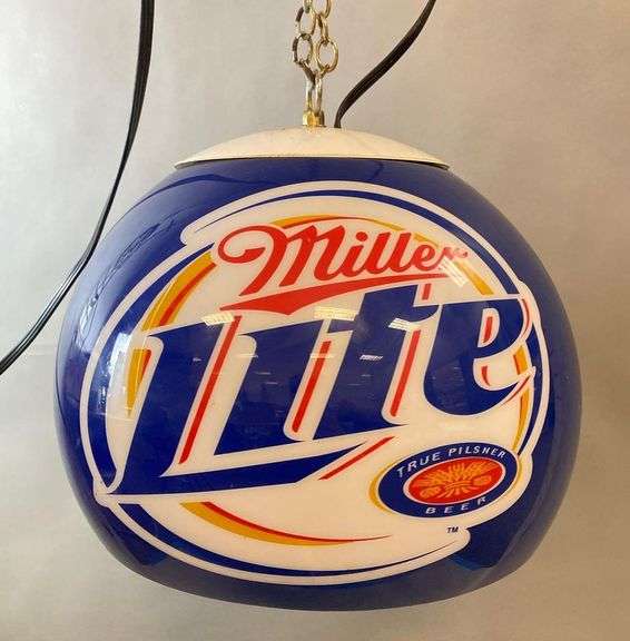 Miller Lite Hanging Advertising Game Table Light - Matthew Bullock ...