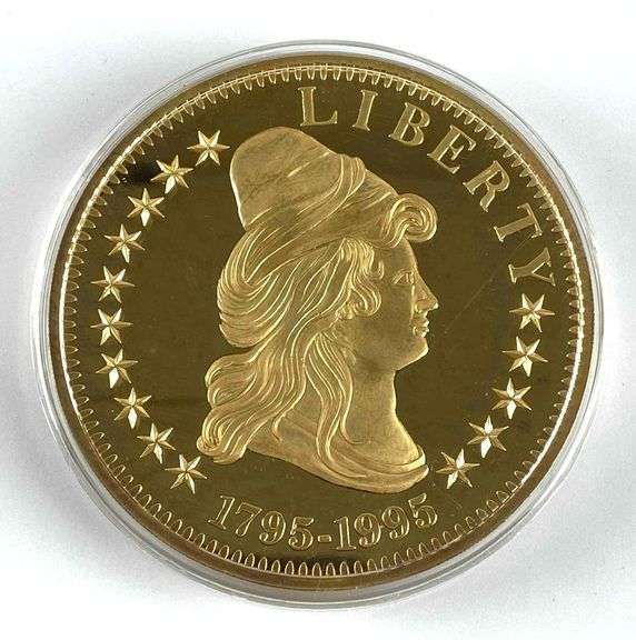 Washington Mint 1995 Liberty Head/Eagle 8 OZ Layered .999 Fine Silver ...