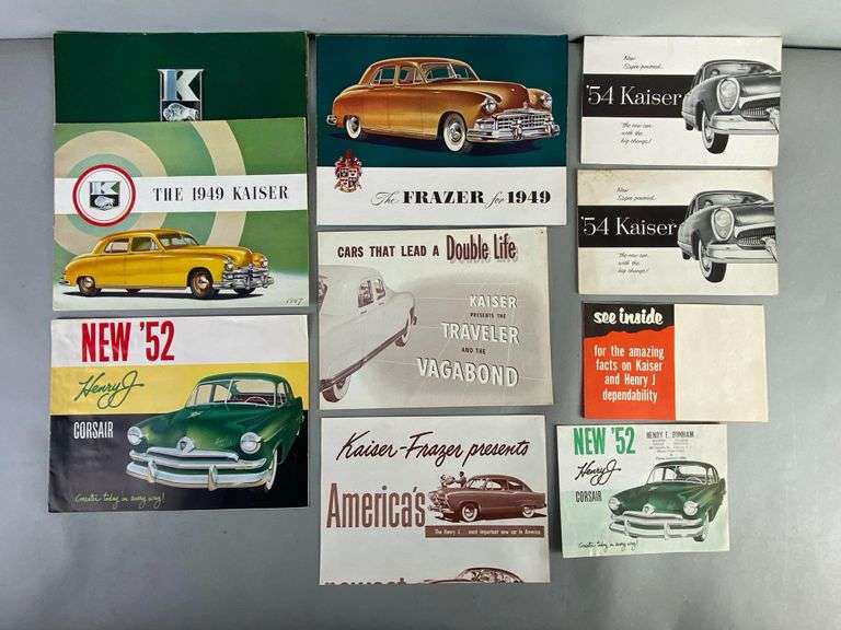 Group of 1950s Kaiser Frazer Dealership Advertising Brochures - Matthew ...