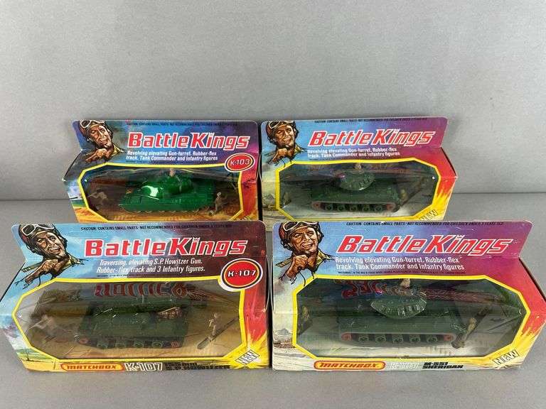 Group of Matchbox Battle Kings Die-Cast Tanks - Matthew Bullock Auctioneers