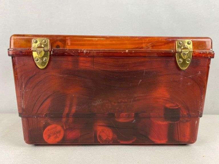 Vintage Acrylic Amber Sewing Chest and More - Matthew Bullock Auctioneers