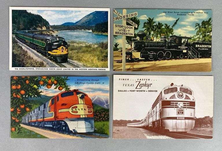 Postcards - 40 Railroad/Train - Matthew Bullock Auctioneers