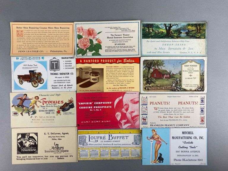 Group of 40 Advertising Ink Blotters - Matthew Bullock Auctioneers