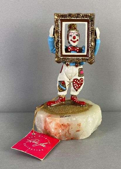1988 Ron Lee World of Clowns Clown In Frame Hand Painted Sculpture ...