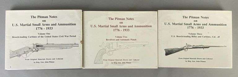 3 Volume The Pitman Notes on US Martial Small Arms and Ammunition 1776 ...