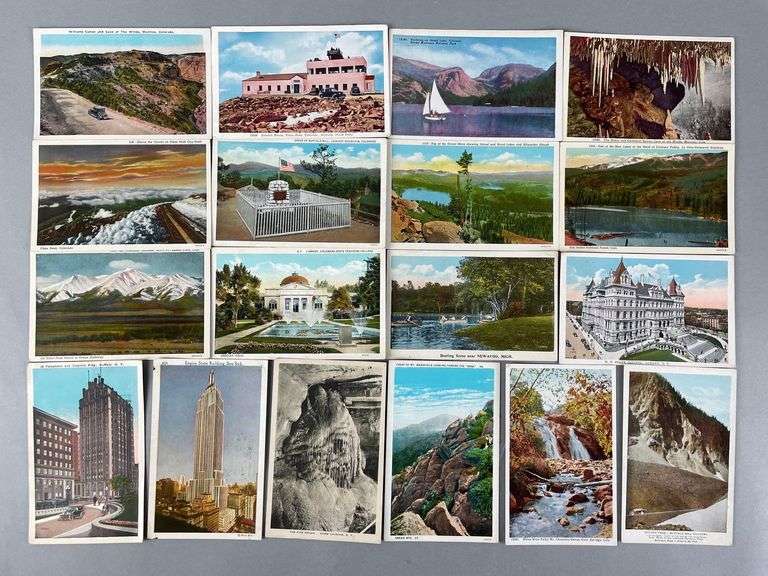 Postcards - 200+ U.S. Landmarks - Matthew Bullock Auctioneers