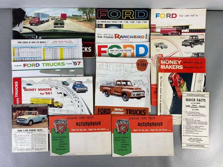 Group of 1950s Ford Dealership Advertising Brochure - Matthew Bullock ...