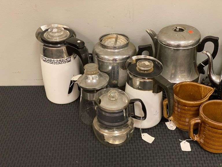 Group of Assorted Vintage Coffee Pots and More - Matthew Bullock ...