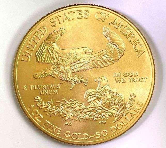 2016 US Mint $50 Gold Eagle 1 oz Fine Gold - Matthew Bullock Auctioneers