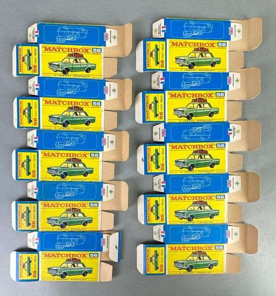 Group of 10 Matchbox F Type No. 56 Boxes - Matthew Bullock Auctioneers