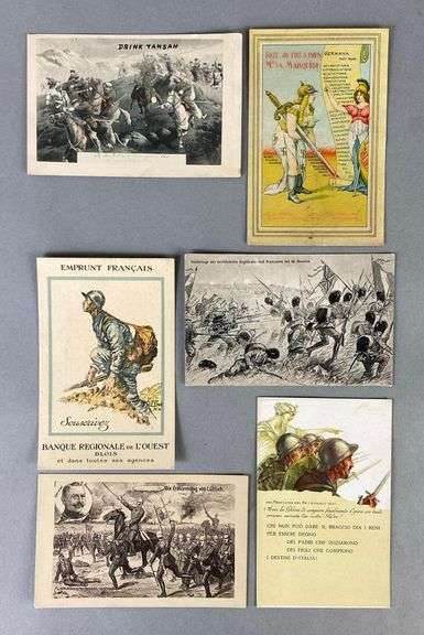 Postcards - 6 WW1 Foreign - Matthew Bullock Auctioneers