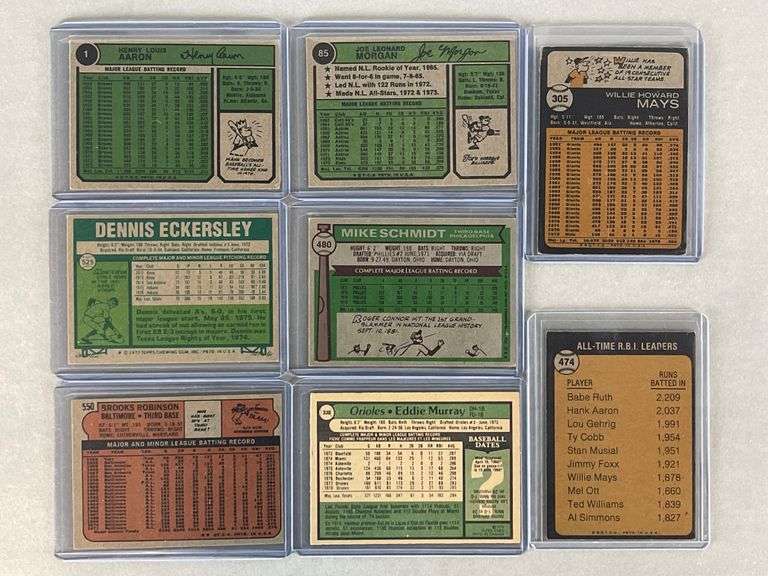 32 - 1969 - 79 Topps Baseball HOF and Star Cards - Matthew Bullock ...