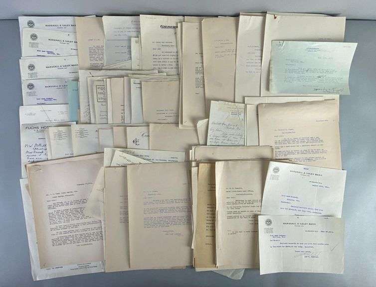 Group of Early 1900s Wisconsin Letter Heads and Letters - Matthew ...