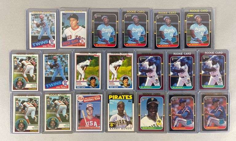 20 - 1983 - 87 Baseball HOF and Star Rookies - Matthew Bullock Auctioneers
