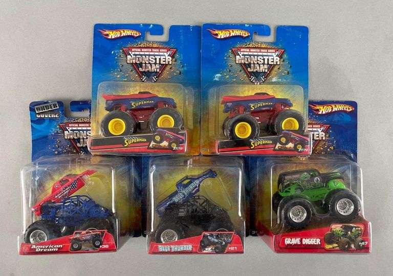 Group of Mattel Hot Wheels Monster Jam Die-Cast Monster Trucks ...