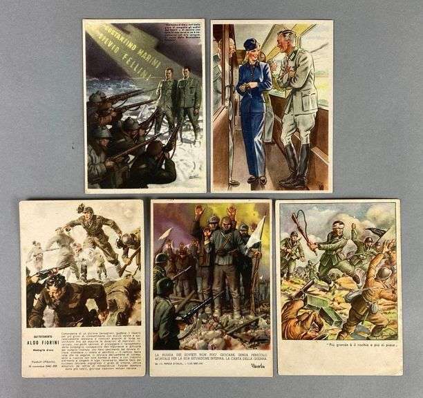 Postcards - 5 WW2 German Propaganda - Matthew Bullock Auctioneers