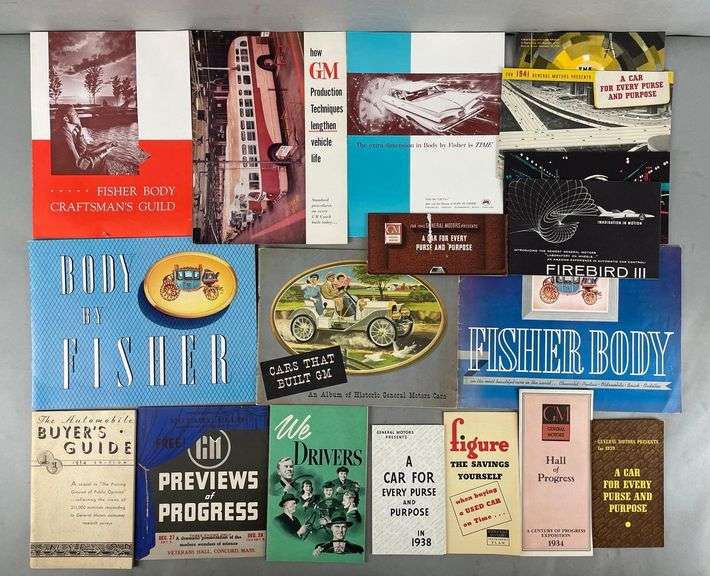 Group of Vintage GM Dealership Advertising Brochures - Matthew Bullock ...