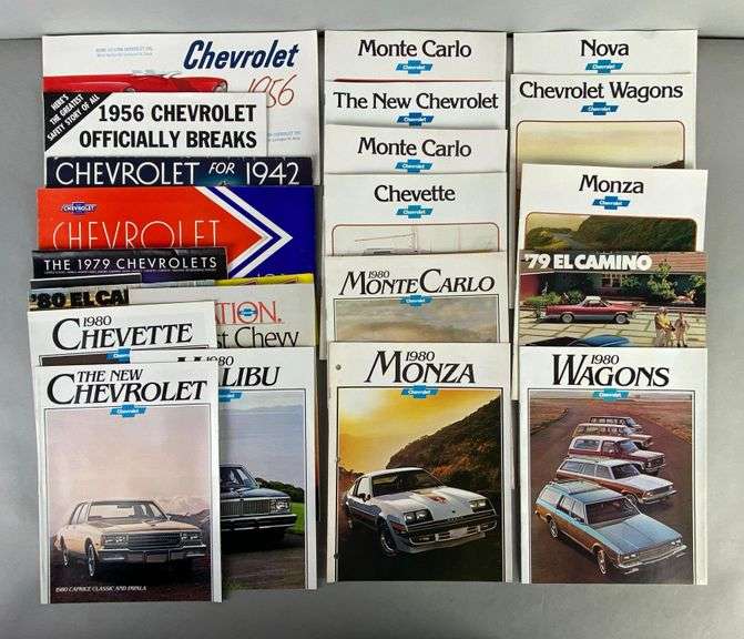 Group of 1930s/40s/50s/80s Chevrolet Dealership Advertising Brochures ...