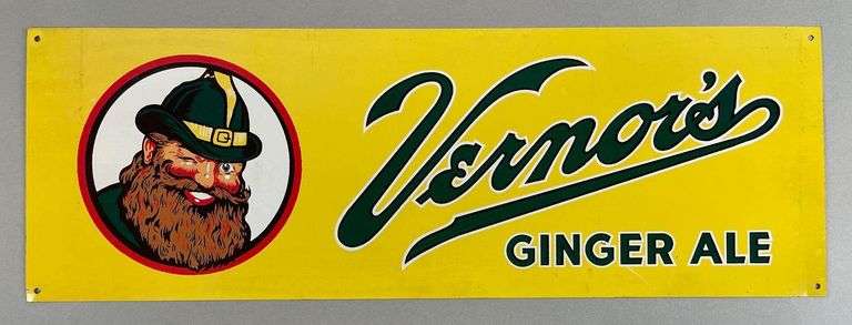 Reproduction Vernors Ginger Ale Tin Advertising Sign - Matthew Bullock ...