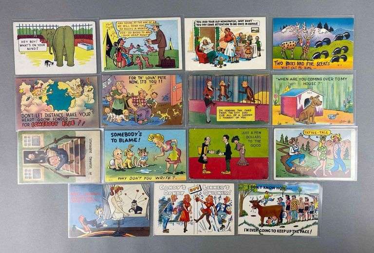 Postcards - 160+ Comic - Matthew Bullock Auctioneers