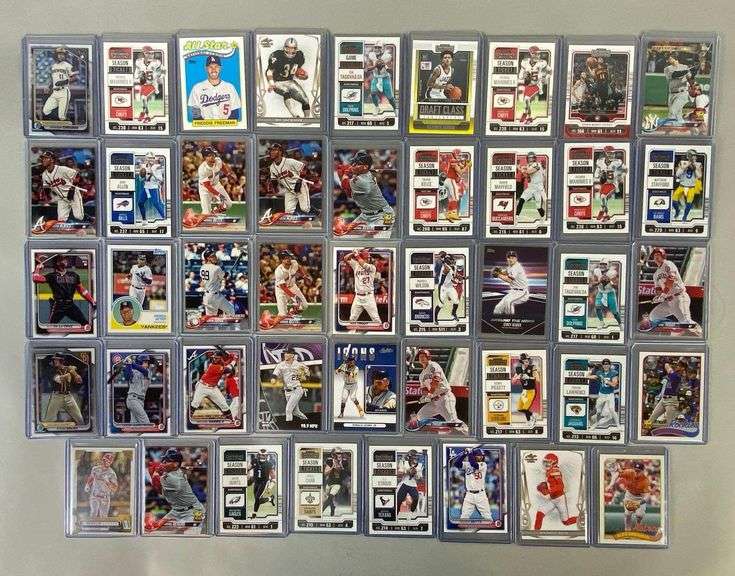 Group of 40+ Baseball and Football Cards - Matthew Bullock Auctioneers