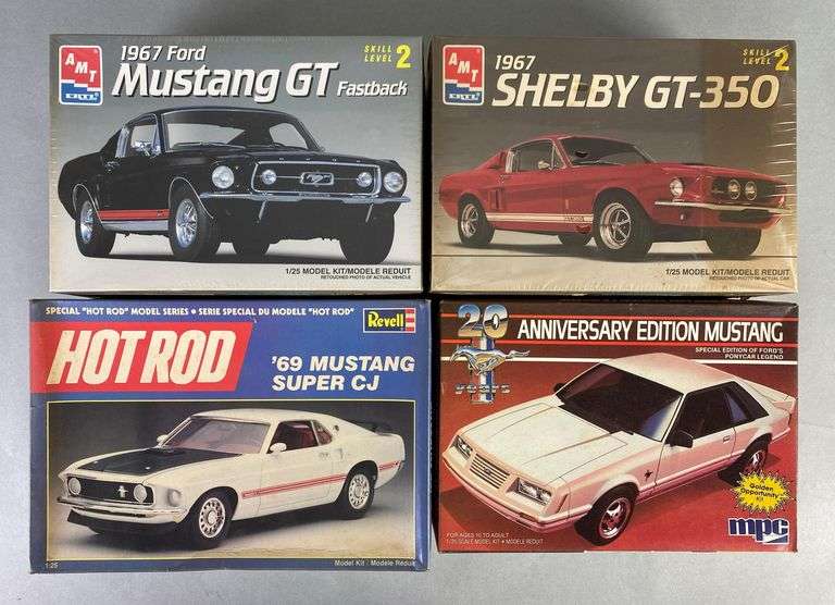 Group of 4 1960s Ford Mustang Plastic Model Kits - Matthew Bullock ...