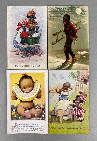 Postcard - 4 Black Americana - Matthew Bullock Auctioneers