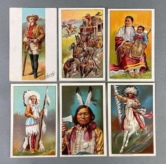 Postcards - 6 Buffalo Bills Wild West Show - Matthew Bullock Auctioneers