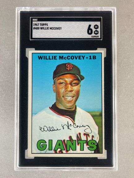 1967 Topps Willie McCovey #480 SGC 6 - Matthew Bullock Auctioneers