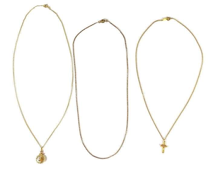 Group of 3 1/20th 12K Gold Chain Necklaces - Matthew Bullock Auctioneers