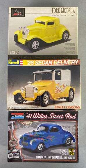 Group of 3 Classic Hot Rod Plastic Model Kits - Matthew Bullock Auctioneers