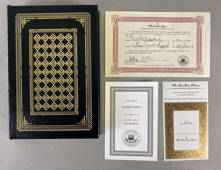 Light Out Signed First Edition Easton Press Book - Matthew Bullock ...