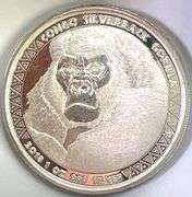 2018 Reverse Proof Republic Of Congo Silverback Gorilla .999 1 Oz ...