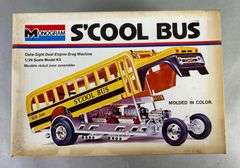 Monogram Dual Engine Scool Bus Drag Machine Plastic Model Kit - Matthew ...