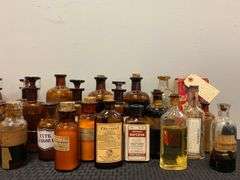 Group of Vintage Medicinal Bottles and More - Matthew Bullock Auctioneers
