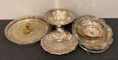 Group of Assorted Silver Plate Servingware and More - Matthew Bullock Auctioneers
